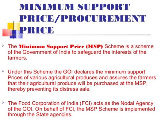 Minimum Support Price – An Analysis |ForumIAS