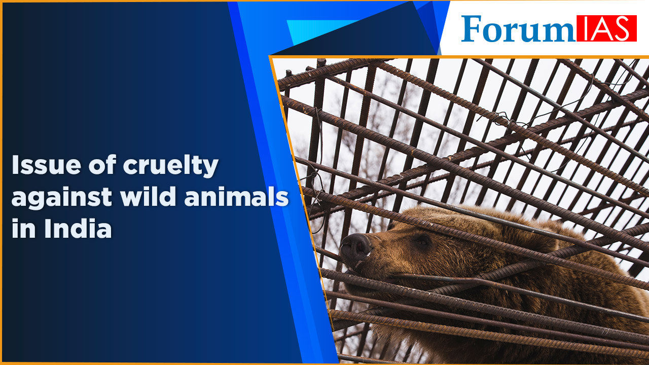 Issue of cruelty against wild animals in India |ForumIAS