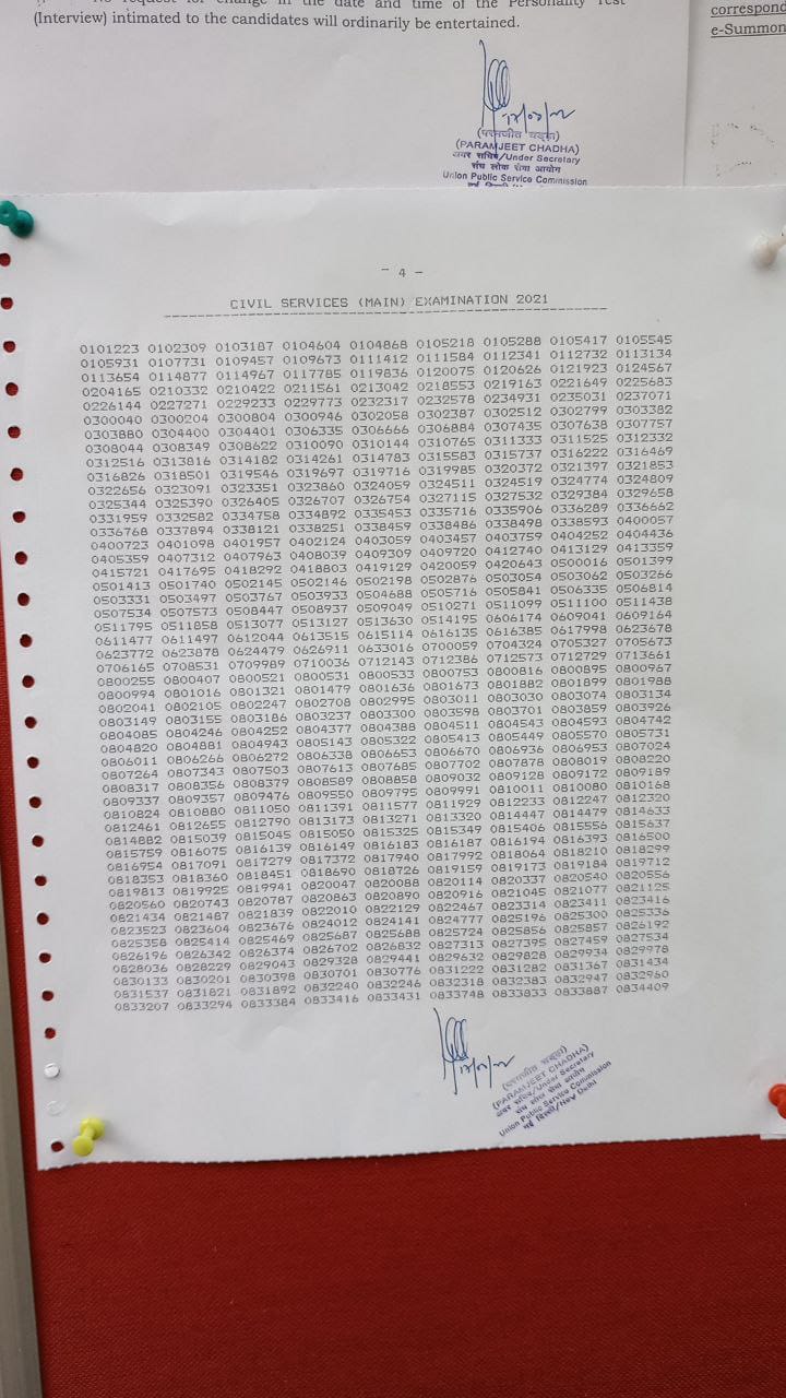 [Download] UPSC Mains 2021 Results - Congratulations to selected ...