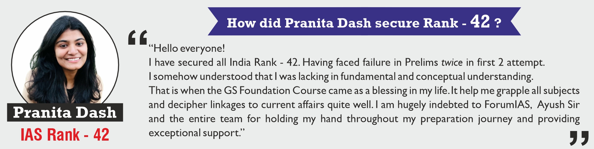 How did an Odisha girl secure IAS Rank - 42 with the ForumIAS GS ...