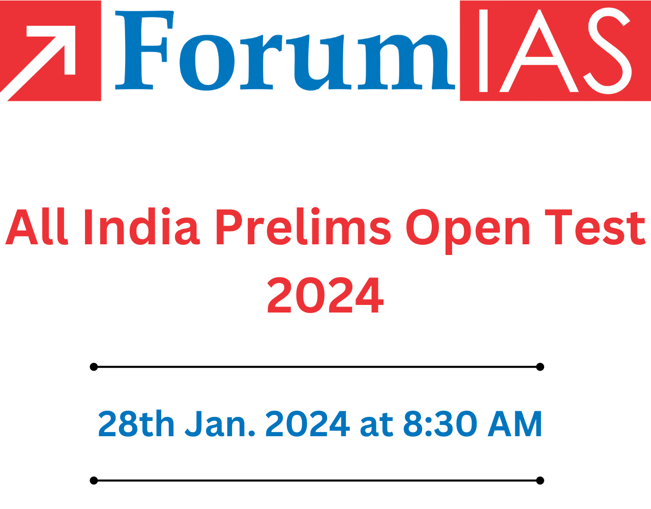 All India Prelims Open Test 2024 | 28th Jan. 2024 at 8:30 AM |ForumIAS