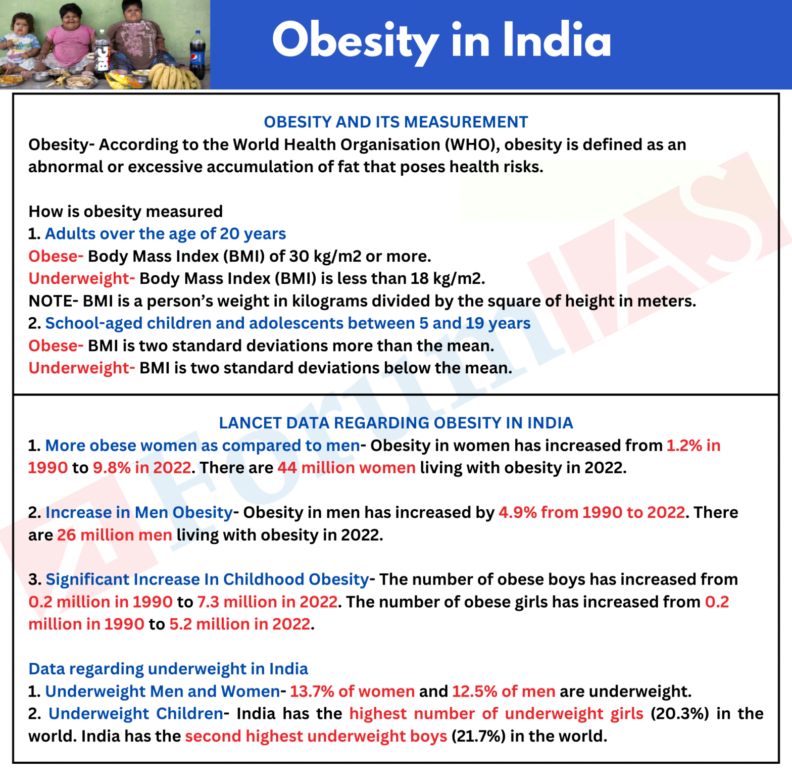 Obesity in India- Explained Pointwise |ForumIAS
