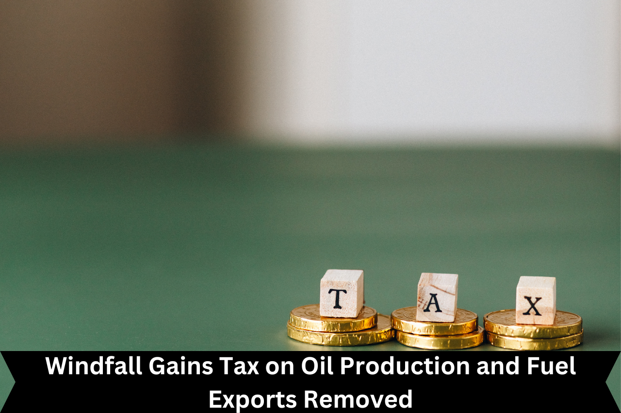 Windfall Gains Tax on Oil Production and Fuel Exports Removed |ForumIAS