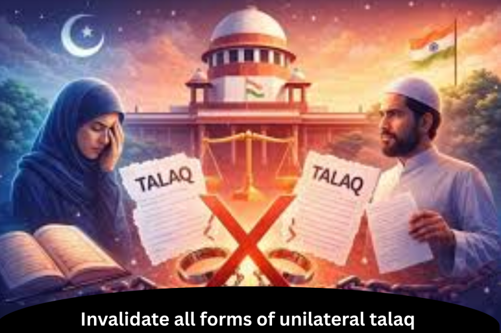 Invalidate all forms of unilateral talaq |ForumIAS